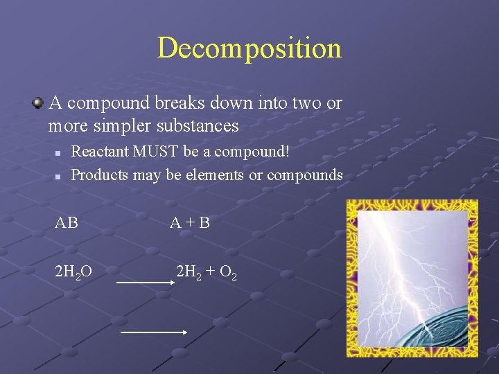 CHEMICAL REACTIONS Chemical Equations Reactants substances that undergo