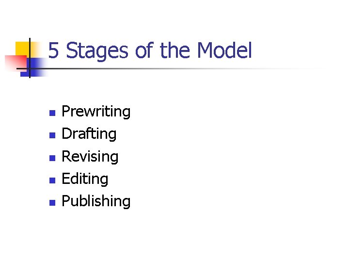 Process Writing Prepared and presented by Mary Jane