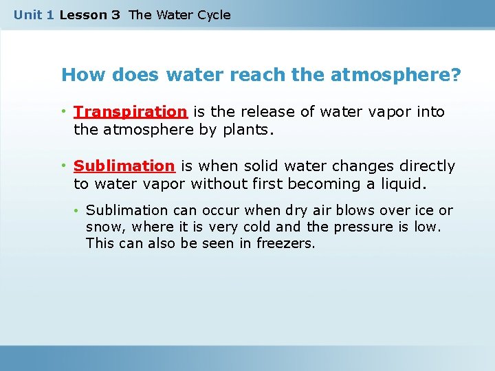 Unit 1 Lesson 3 Unit 1 Lesson 3