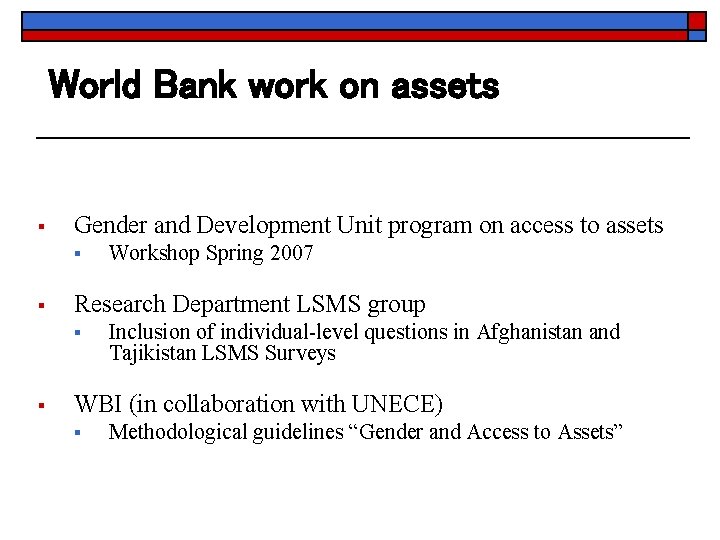 Living Standards Measurement Study Surveys Development Economics Research