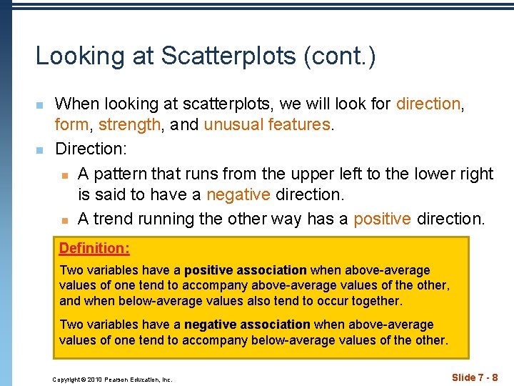 CHAPTER 3 Describing Relationships 3 1 Scatterplots and