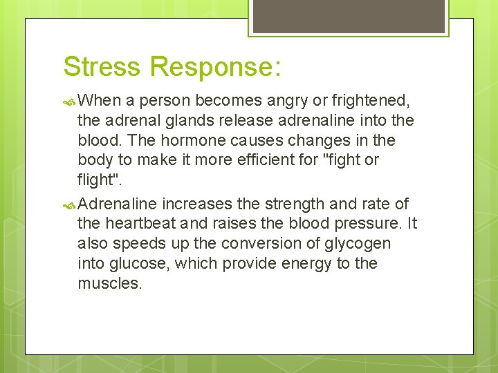 What is stress The reaction of the body