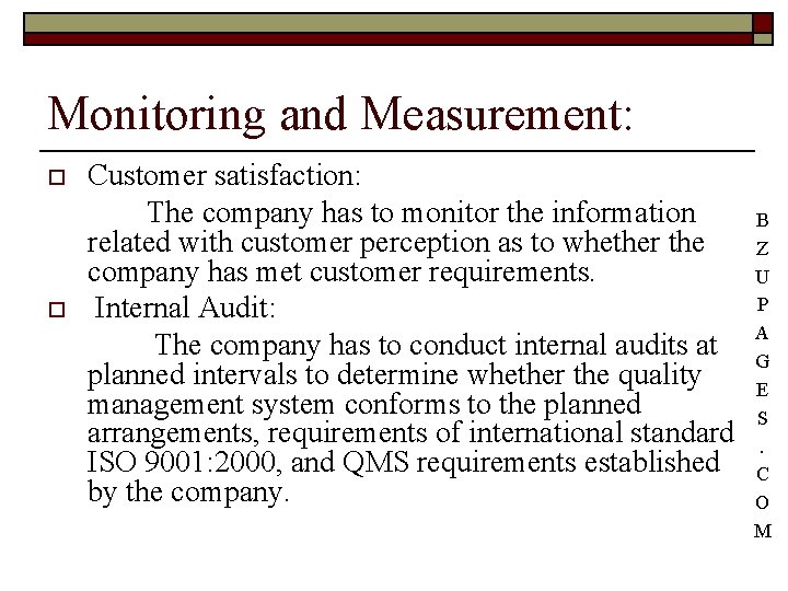 Presentation on Quality management systems Presented by Razeena
