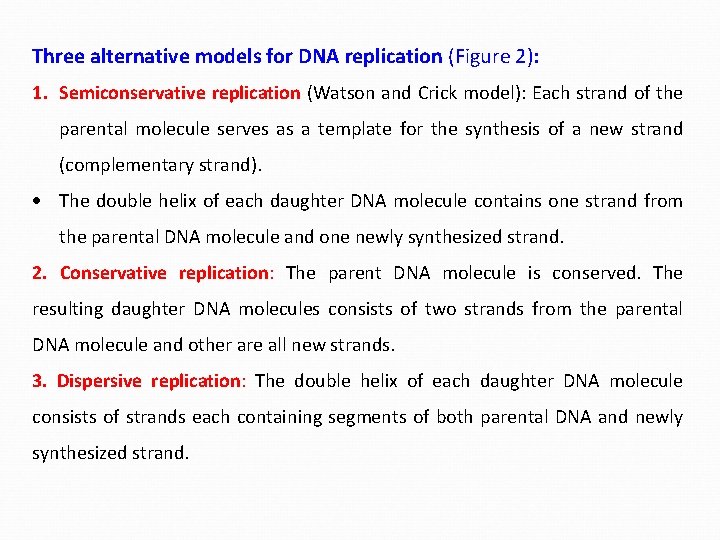 Zoo342 Molecular biology Lecture 2 DNA replication DNA