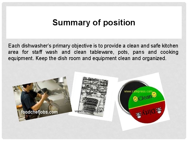 Food and beverage department FOOD BEVERAGE DEPARTMENT FOOD