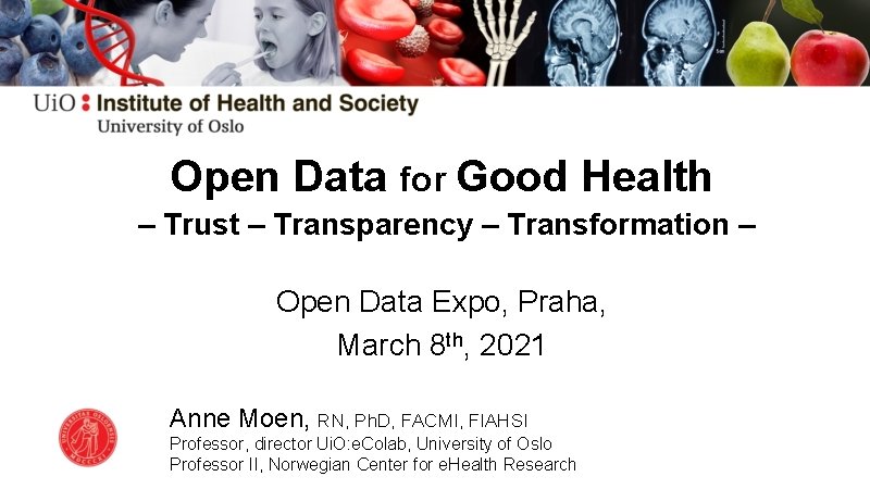 Open Data for Good Health Trust Transparency Transformation