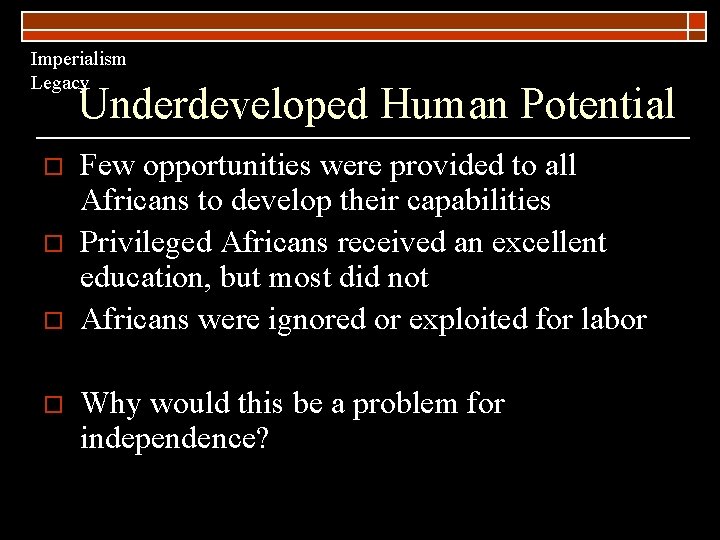 Why is Africa so politically unstable o African