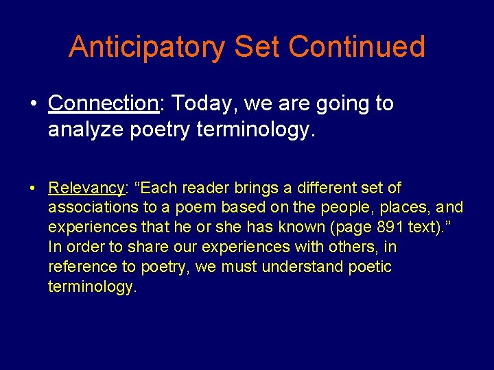 Introduction to Poetry Grades 8 th Grade ELA