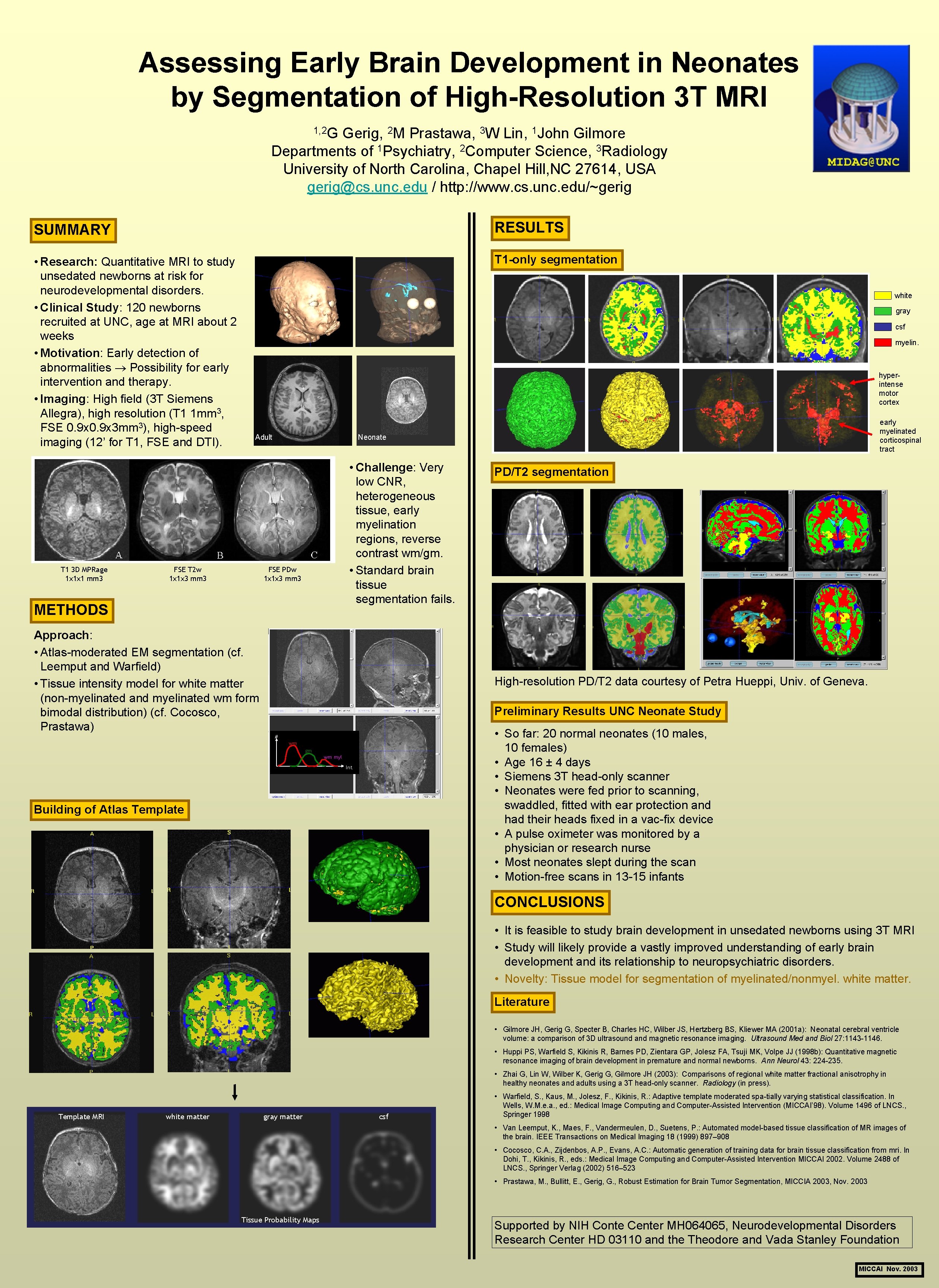 Assessing Early Brain Development in Neonates by Segmentation