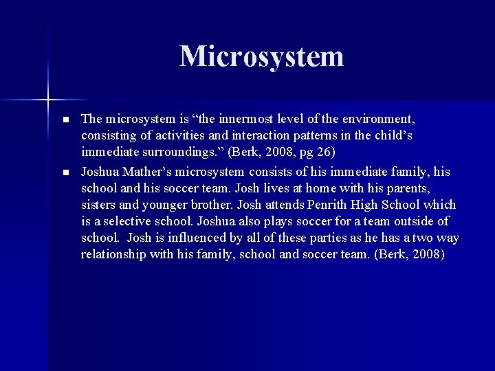 Ecological Map Joshua Mathers Joshua Mathers Characteristics n