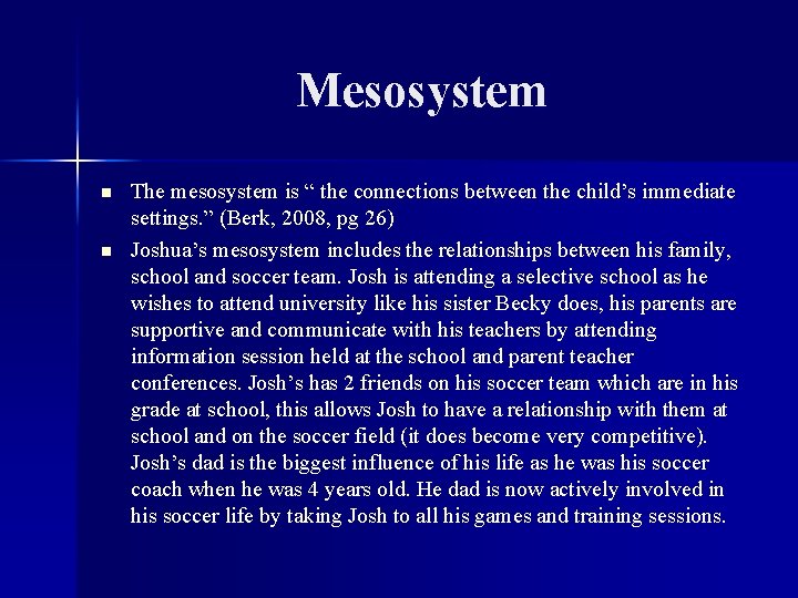 Ecological Map Joshua Mathers Joshua Mathers Characteristics n