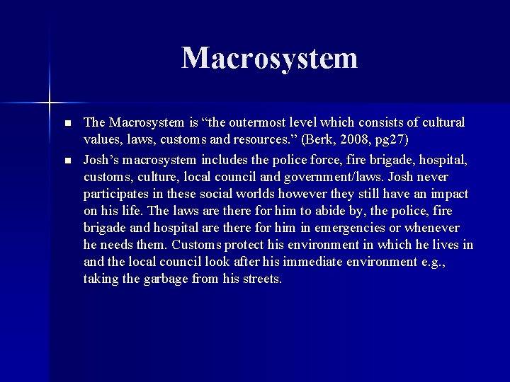 Ecological Map Joshua Mathers Joshua Mathers Characteristics n
