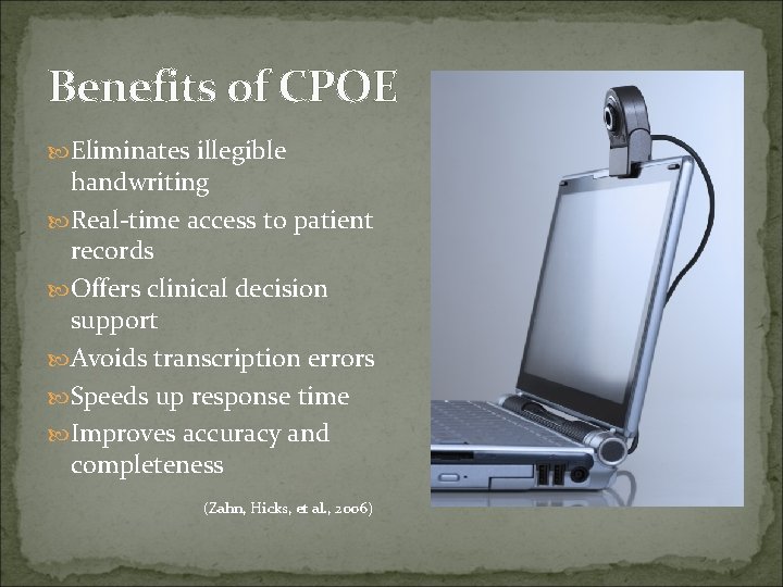 Computerized Physician Order Entry System Presented by Renae