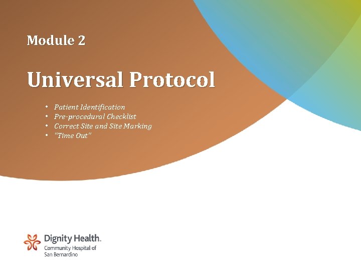 Module 2 Universal Protocol Patient Identification Preprocedural Checklist