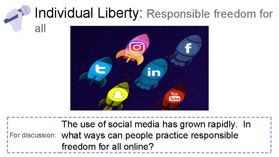 Individual Liberty responsible freedom for all As human