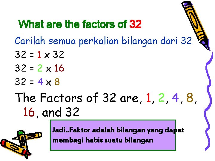 FACTOR AND MULTIPLES Faktor dan Kelipatan By Made