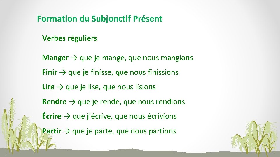 Le Subjonctif Prsent 8 e anne Lemploi du