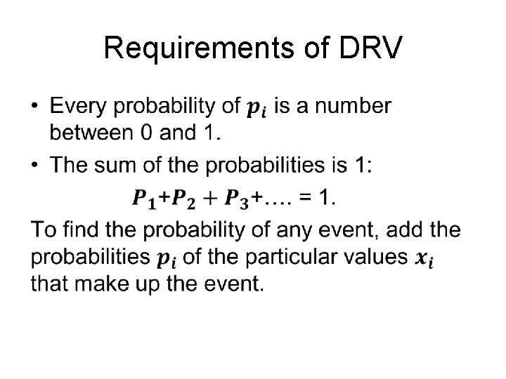 Discrete and Continuous Random Variables Section 6 1
