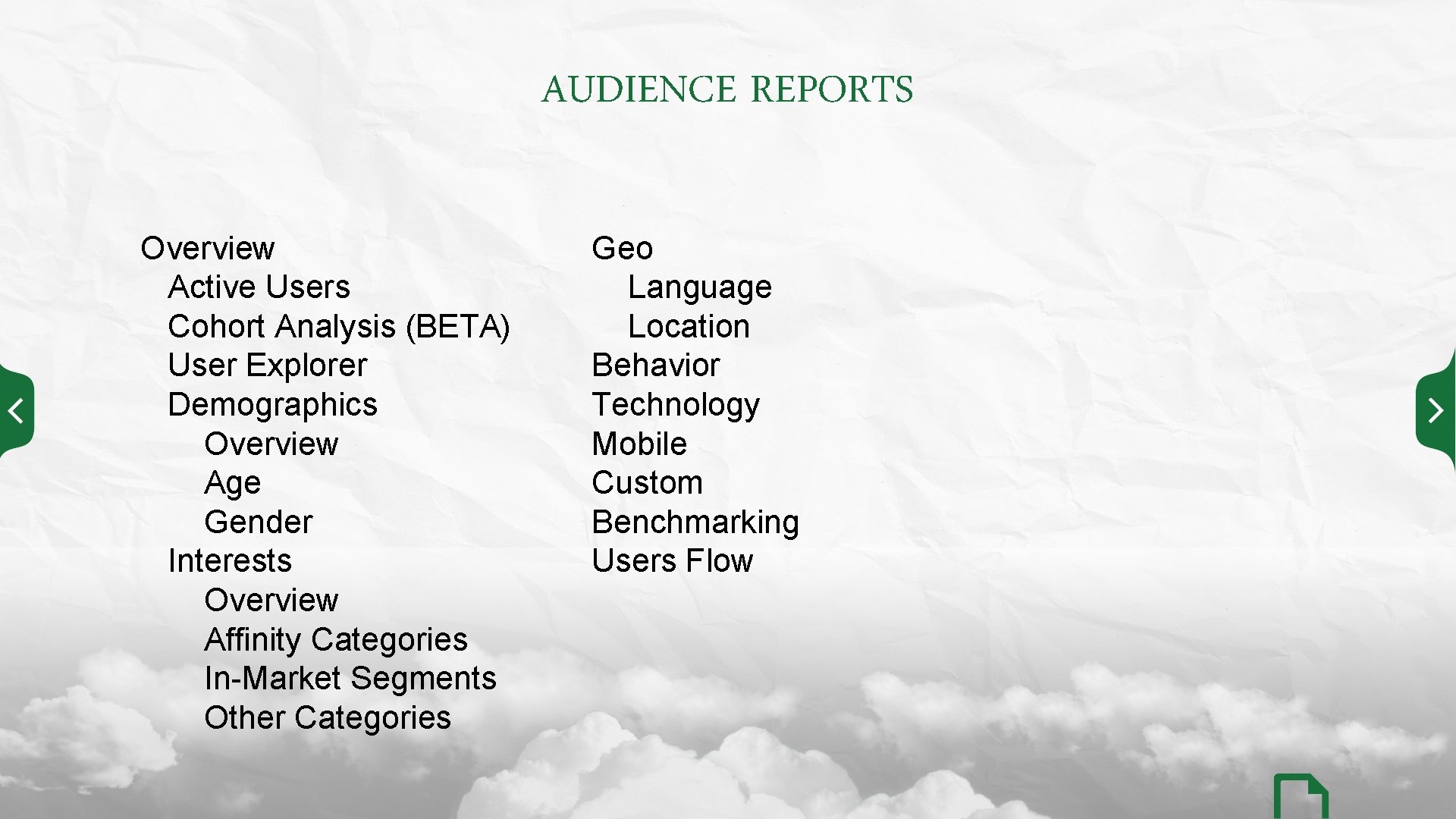ANALYTICS BASICS ABOUT US Haden Interactive builds optimizes