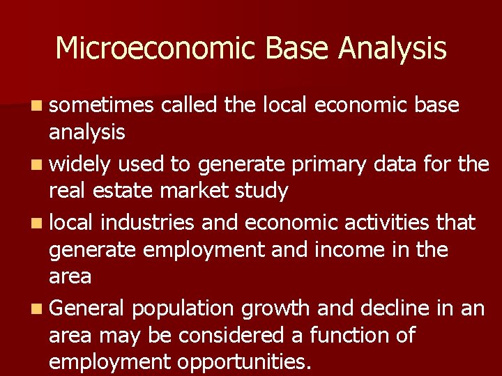 Economic Analysis n Objective n to of chapter