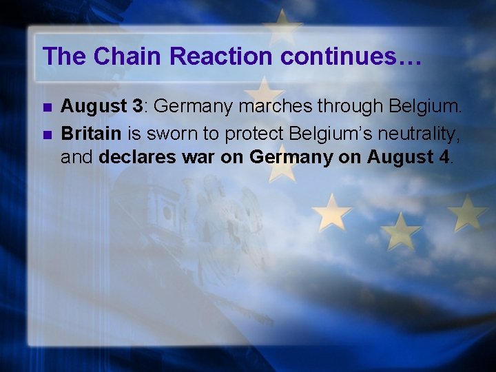 Chapter 11 World War I Section 1 The