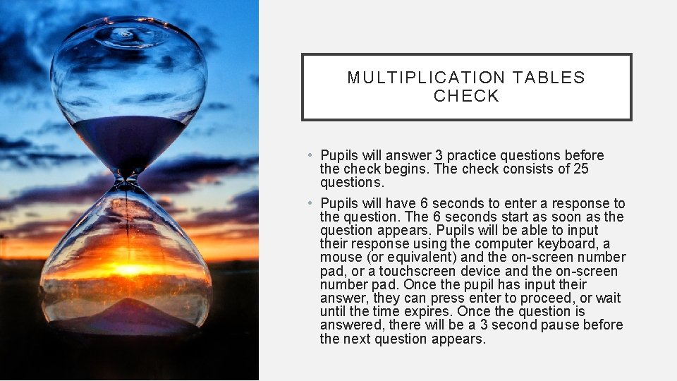 MULTIPLICATION TABLES CHECK Monday 2 nd December 2019