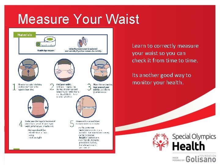 How to measure your waist and height What