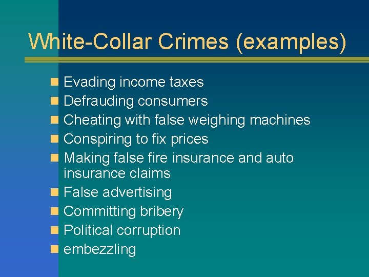 How are Crimes Classified Business Crimes Chapter 3