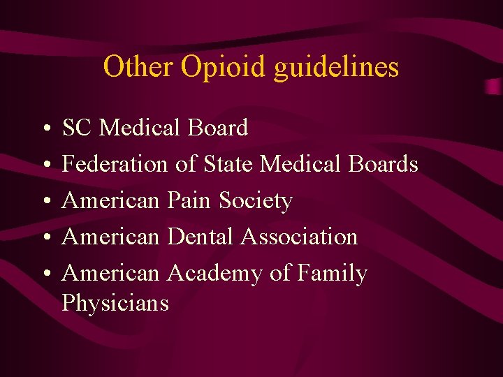 CDC Guideline for Prescribing Opioids for Chronic Pain