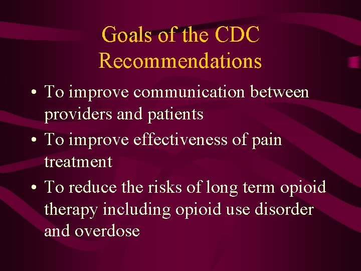 CDC Guideline for Prescribing Opioids for Chronic Pain