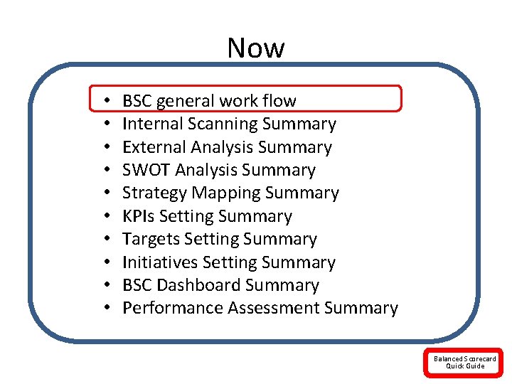 Balanced Scorecard Quick Guide April 2010 Basics Best
