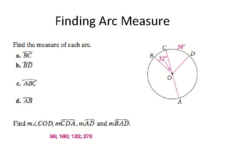 10 6 Circles and Arcs SWBAT Find the