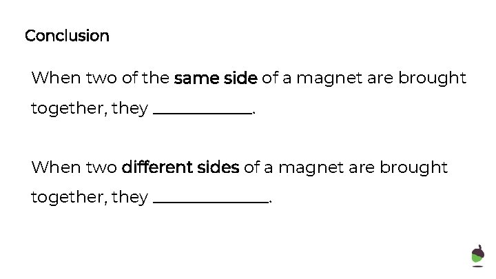 What are magnets Science Miss Roberts STAR WORDS