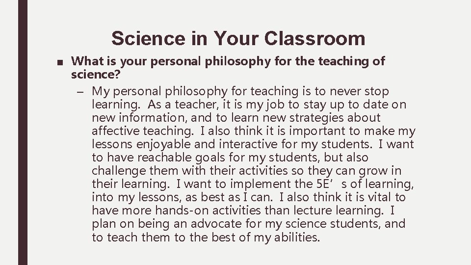 REFLECTIVE PERFORMANCE By Karlie Mouw Science Autobiography At