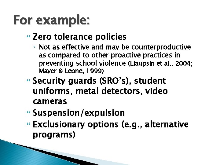 Behavior Interventions for Middle and High School Students