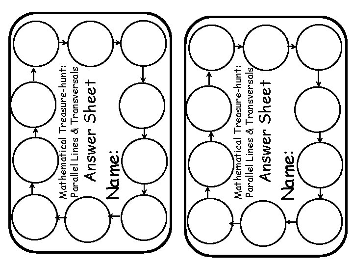 Parallel Lines Transversals Scavenger Hunt Cut out each