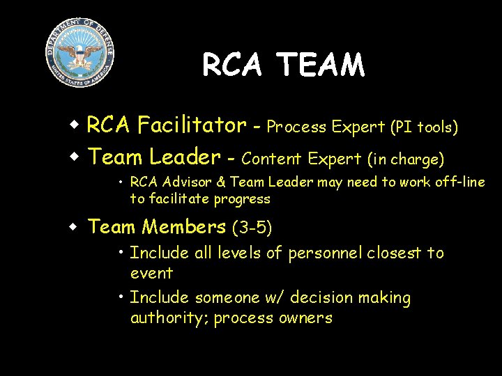 ROOT CAUSE ANALYSIS JUSTINTIME TRAINING STRATEGIES AND TOOLS