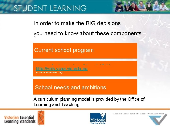 Victorian Essential Learning Standards To be referred to