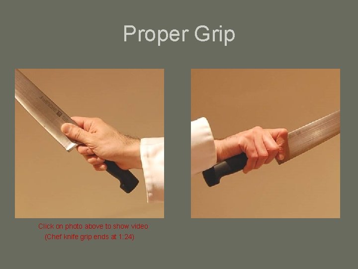 Knife Skills Demonstration and Lab Day 1 Overview