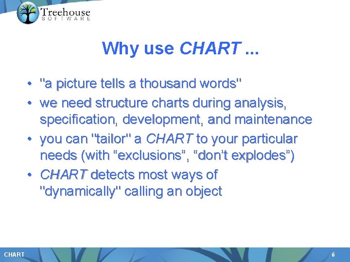 CHART for Natural Presented by Treehouse Software Inc