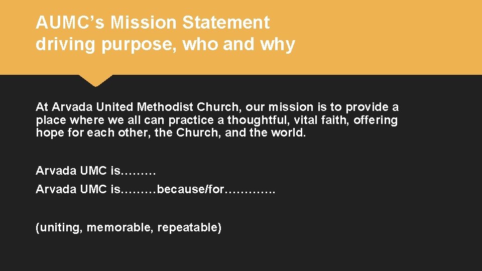 Simple Governance Study Arvada United Methodist Church Leaders