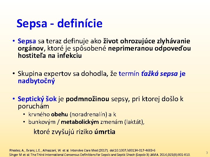 Identifikcia septickho pacienta klinick laboratrne doc MUDr Jozef