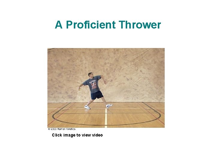 chapter 8 Development of Ballistic Skills Ballistic Skills