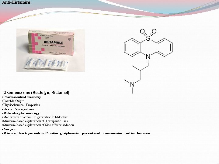 Introduction of AntiHistamine AntiHistamine Diphenhydramine Benylin ...