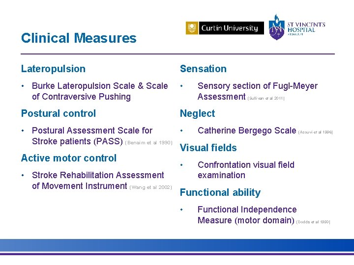 Assessment of balance following stroke feasibility of using