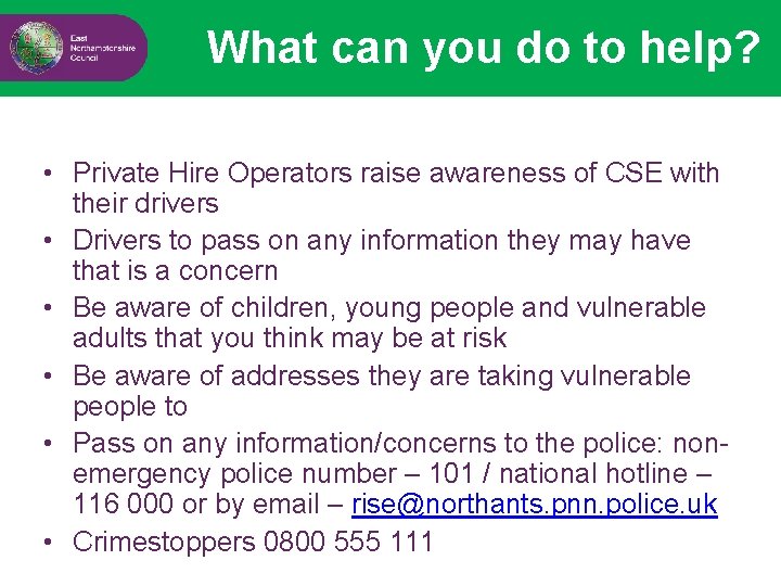 Presentation Child Sexual Exploitation CSE Contents Introduction Definition