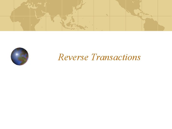 Reverse Transactions Repurchase agreement or Repo Example Party