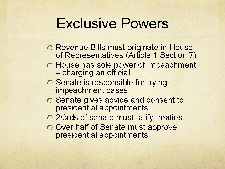 The US Congress The Legislative Branch of Government
