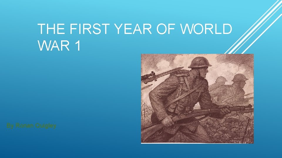 THE FIRST YEAR OF WORLD WAR 1 By