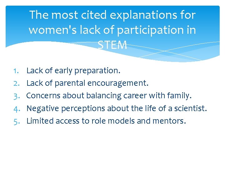 Addressing Gender Biases and Stereotypes in the STEM